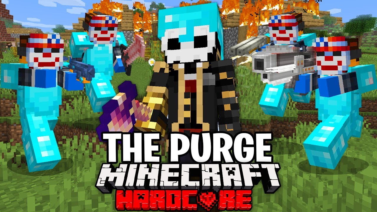 100 Players Simulate THE PURGE in Minecraft - YouTube