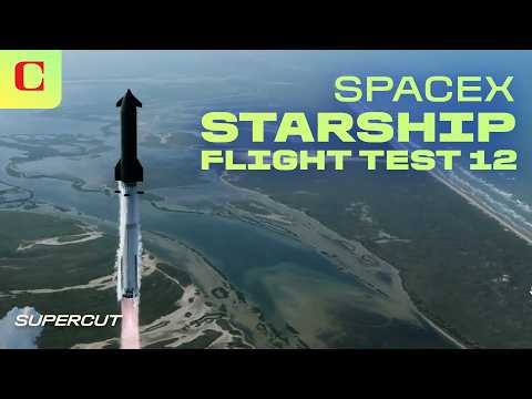 SpaceX Starship V3 Flight Test 12: See a Starlink Satellite's POV with a Mounted Camera at 9:35