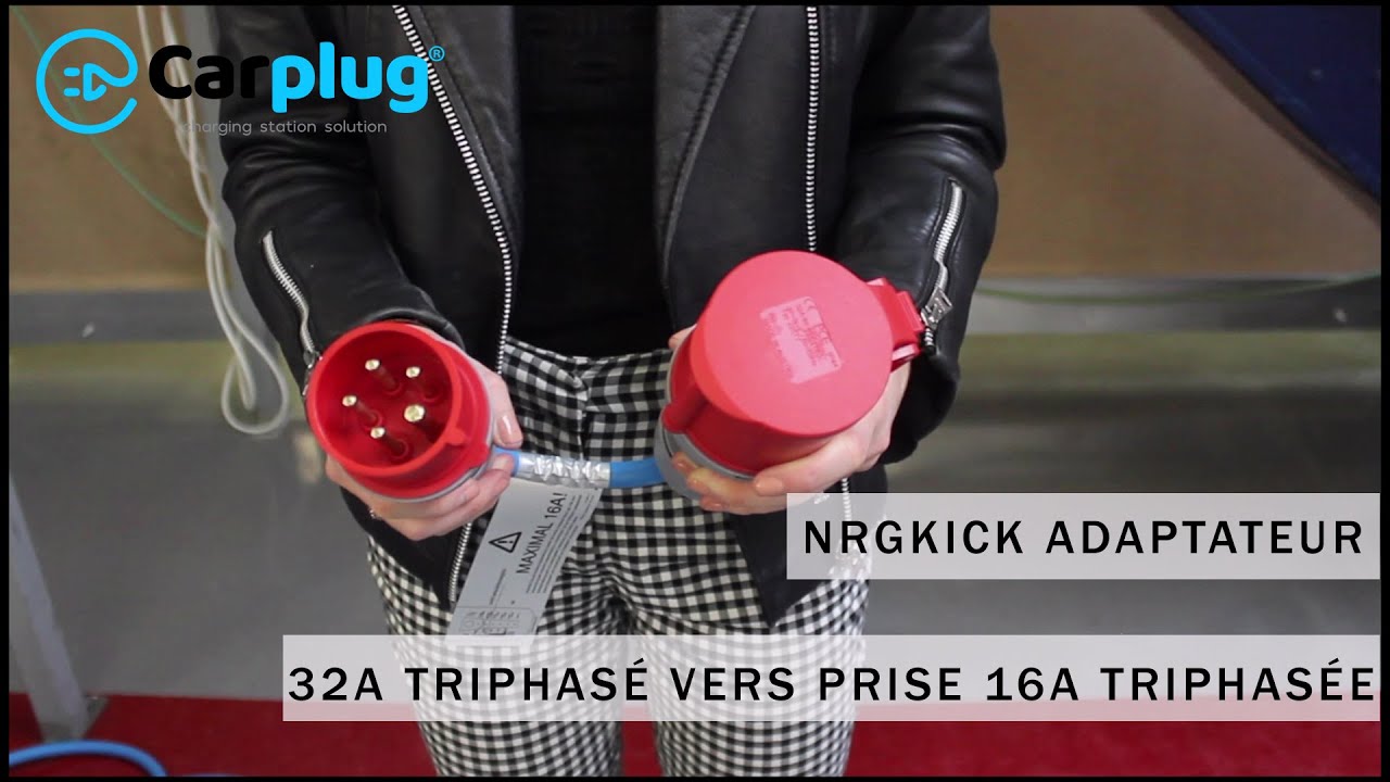 NRGkick Adaptateur 32A triphasé vers prise 16A triphasé | carplug.com - YouTube