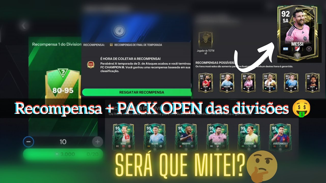 recompensa division rivals fc mobile + pack opening 🤑 MITEI nos PACK ...