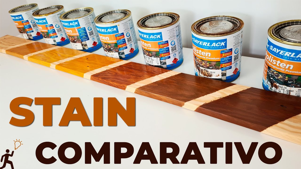 MEGA COMPARATIVO DE CORES DE STAIN POLISTAIN DA SAYERLACK - YouTube