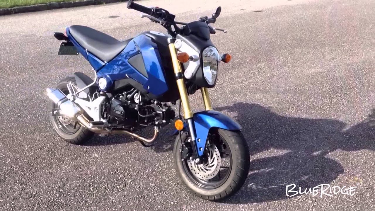 Honda Grom MSX125 with TDM Candy Blue Pisces Panels - YouTube