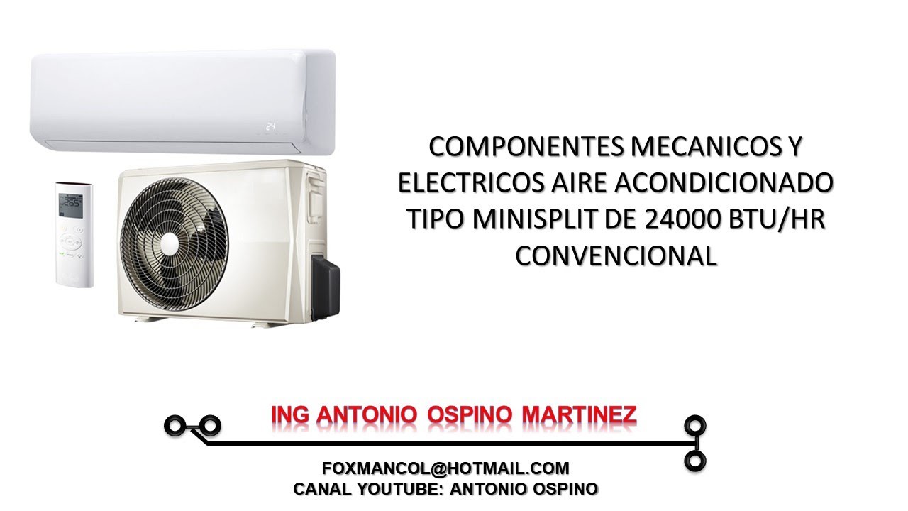 COMPONENTES MECANICOS Y ELECTRICOS AIRE ACONDICIONADO TIPO MINISPLIT ...