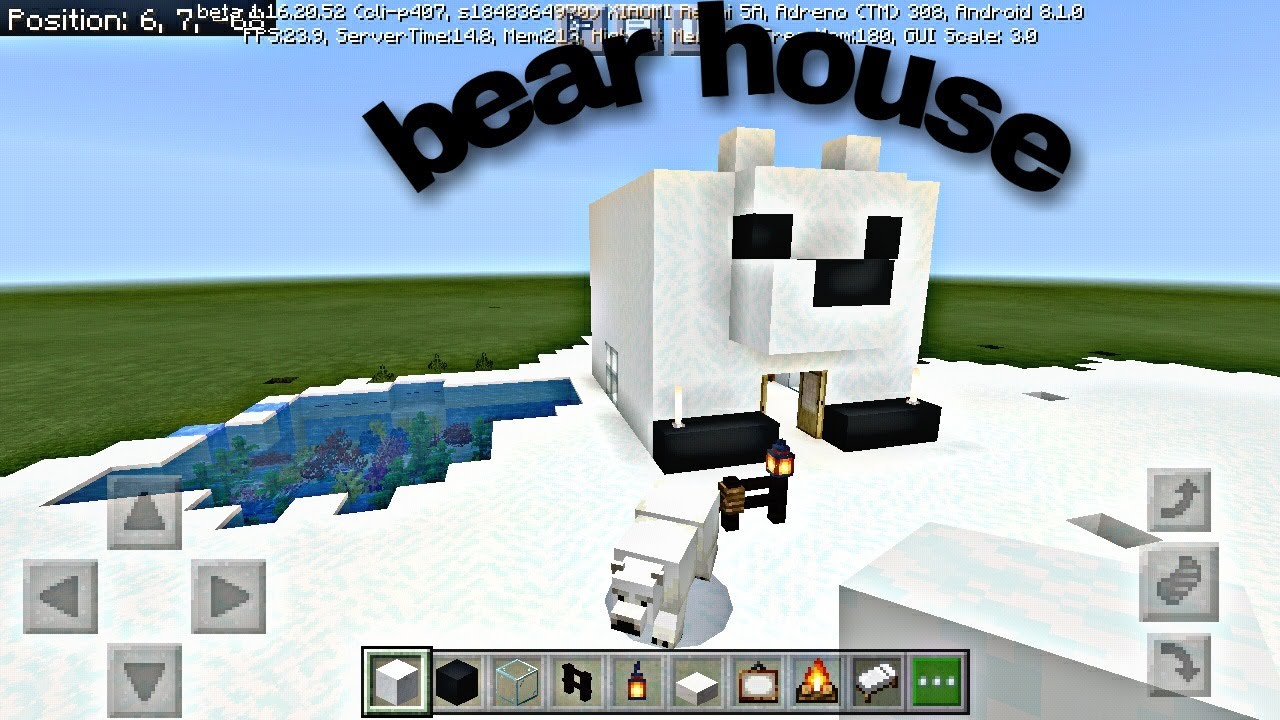 Minecraft how to make a bear house - YouTube