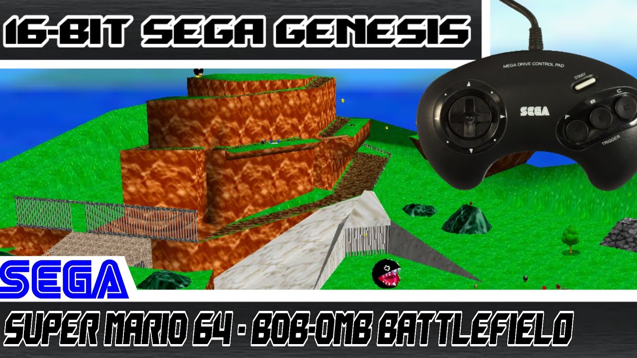 [16-bit Sega Genesis] Super Mario 64 - Bob-omb Battlefield (YM2612 ...