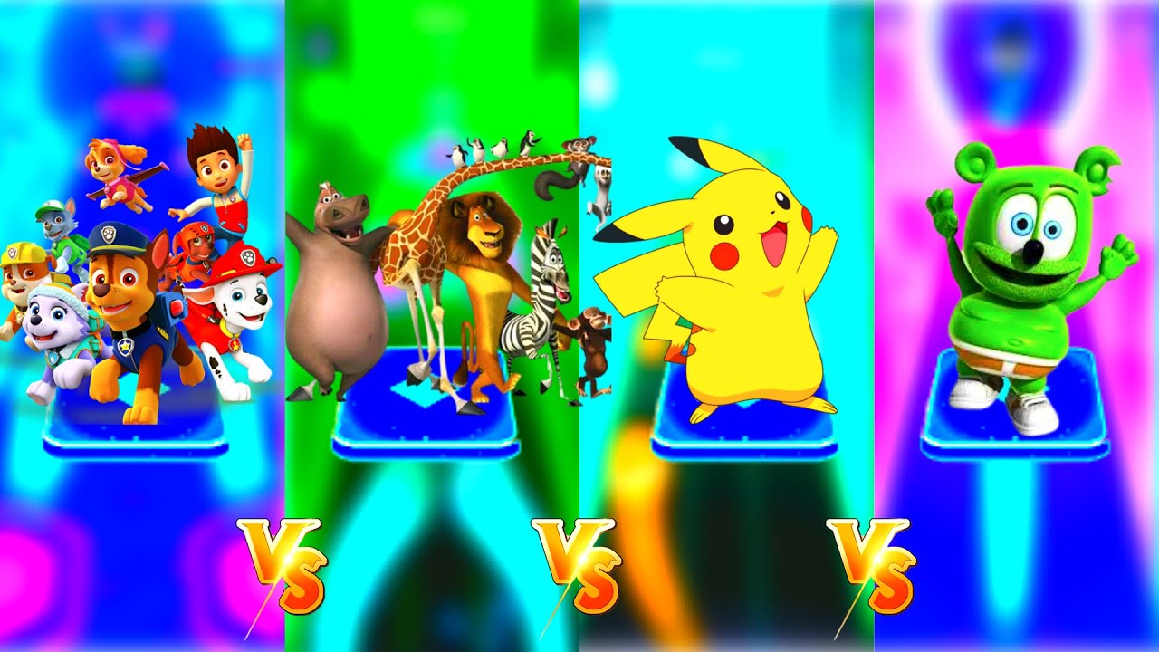 PATROL TEAM MADAGASCAR TEAM PAW VS PIKACHU GUMMY BEAR / Top ...