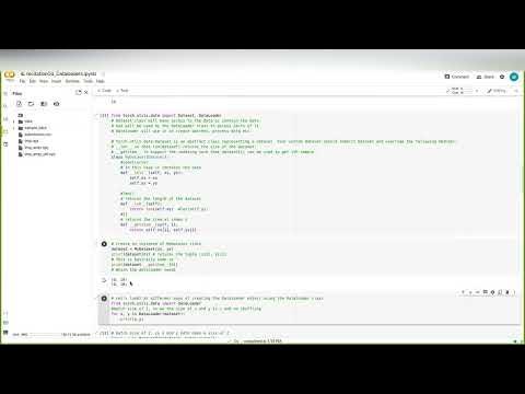 11-785 Deep Learning Recitation 0D: Dataloaders, Datasets, Reading, Saving - YouTube