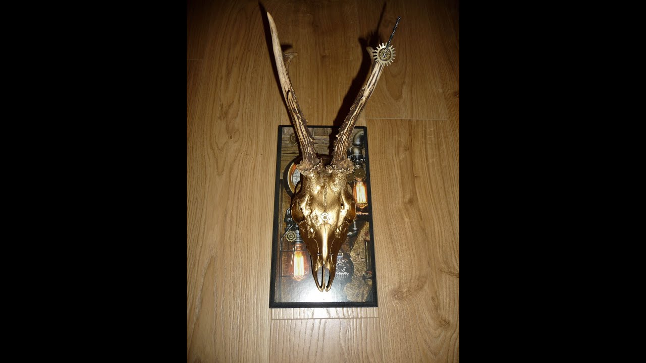 LED Deer Skull - Steampunk Wall Art Lamp - YouTube