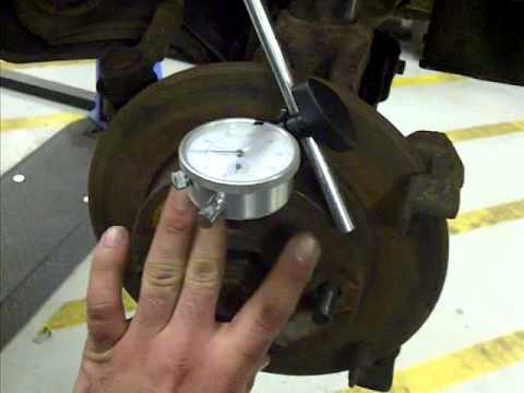 Disc run out with DTI guage - YouTube