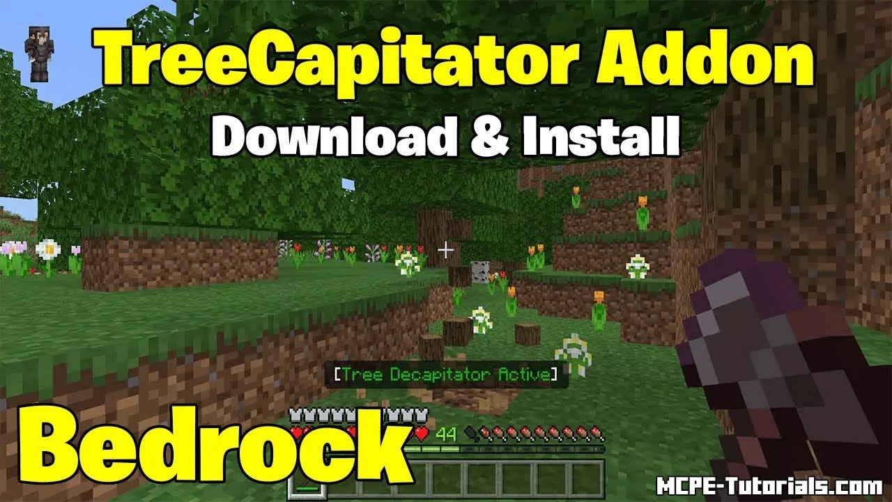 How To Download TreeCapitator Addon for Minecraft Bedrock Edition 1.21+ - YouTube