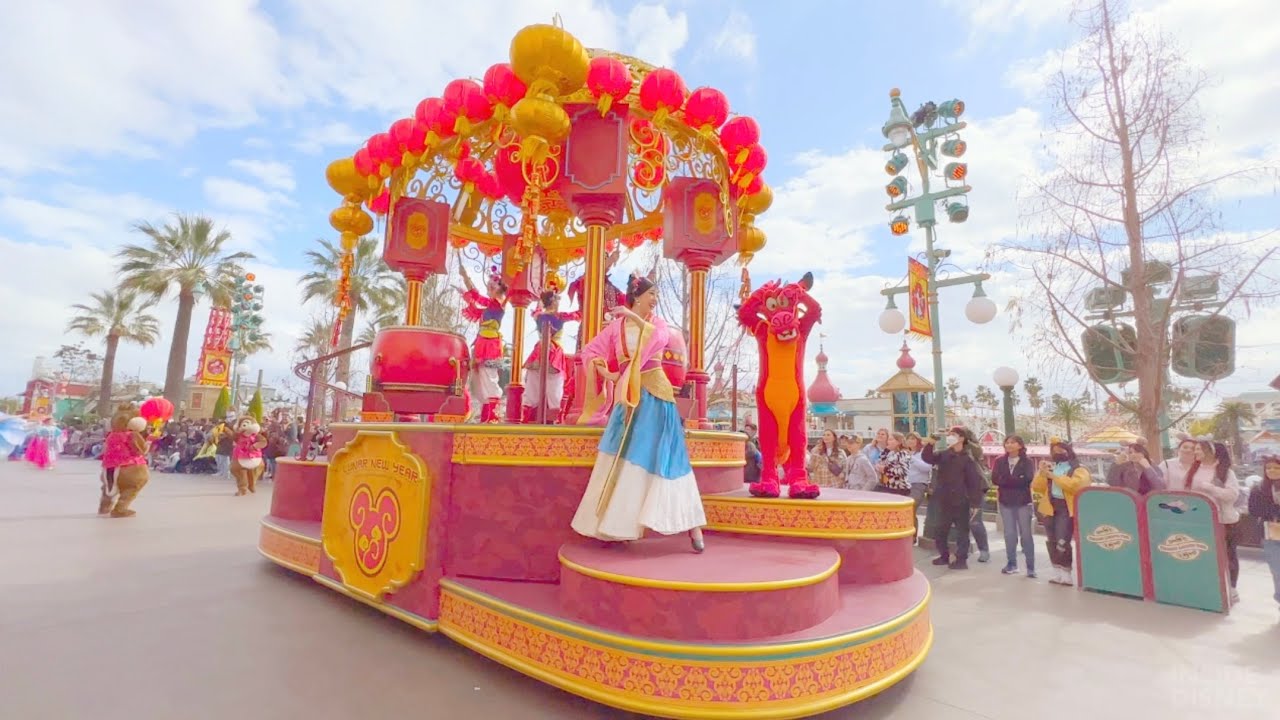 [4K] FULL Mulan's New Year Procession 2023 at Disney California ...