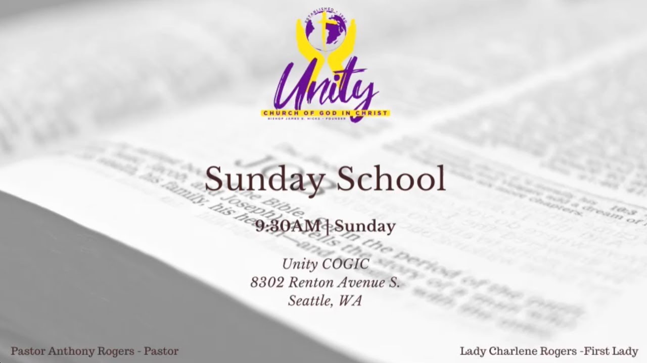 Unity COGIC Sunday School - December 25, 2022 - YouTube