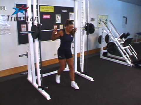 Static Lunge (smith machine) Adult Female - YouTube
