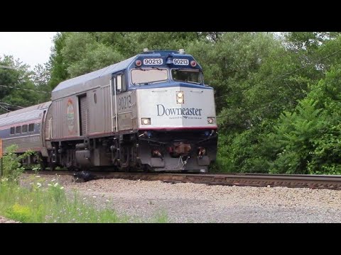 HD Nonstop Amtrak Downeaster's and MBTA Commuter Rail on the Haverhill ...