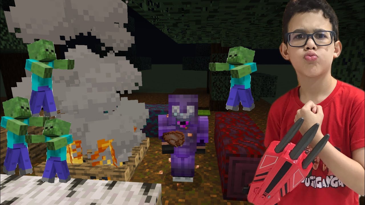 BATALHANDO COM ZUMBIS NO JOGO MINECRAFT - YouTube
