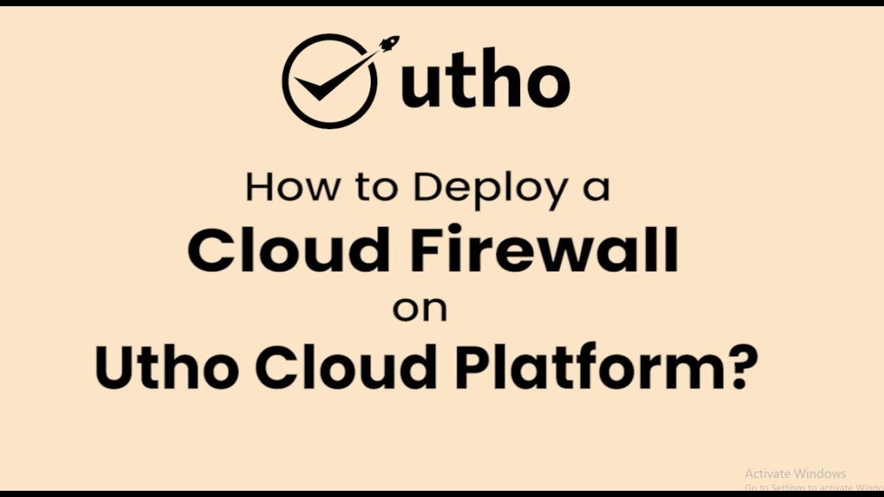 How to Deploy a Cloud Firewall on Utho Cloud Platform. - YouTube