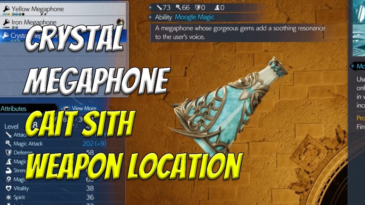 Crystal Megaphone Weapon Location For Cait Sith | Final Fantasy 7 ...