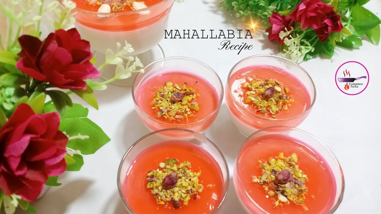 Mahallabia Recipe | Malabi Pudding Recipe | Mahalabia Arabic Dessert ...