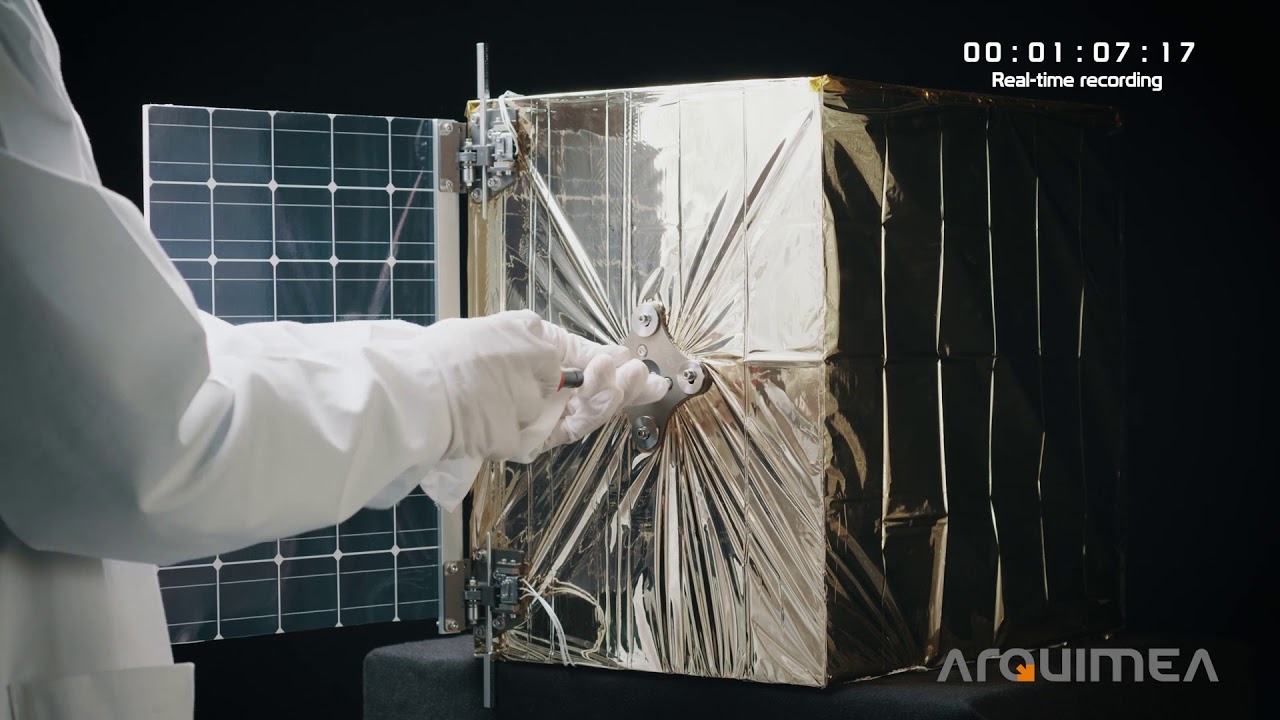 Resettable Solar Array Deployment Mechanism: REACT + hinge - YouTube