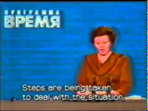 First coverage of Chernobyl disaster on Soviet TV, April 1986