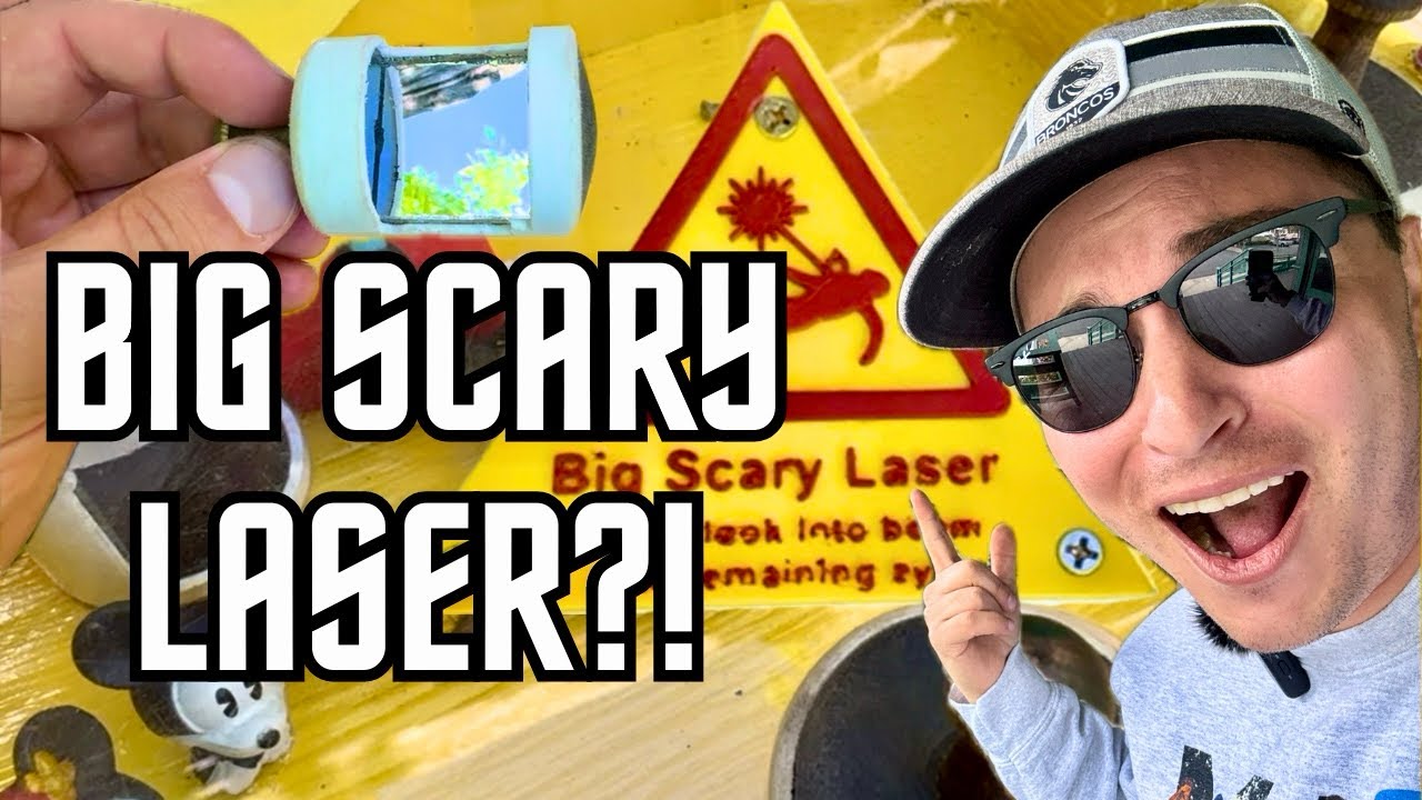 Disney theme + laser beam + table maze = Best. Geocache. EVER! - YouTube