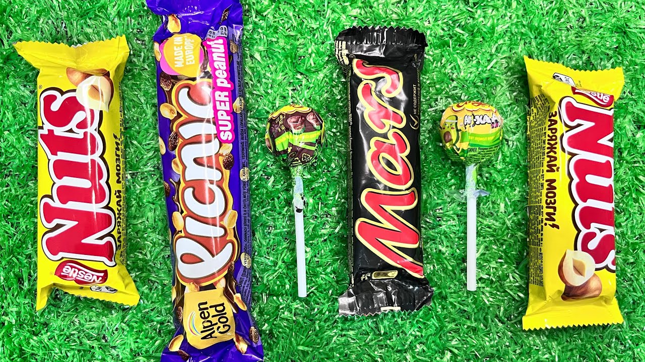 Relaxing video Chocolate Mars nuts Chupa chups ASMR - YouTube