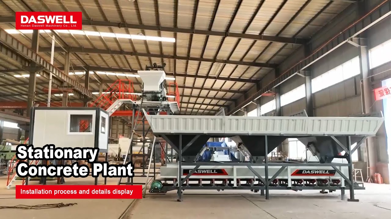 The installation process and details display of Daswell CBP 25 concrete ...