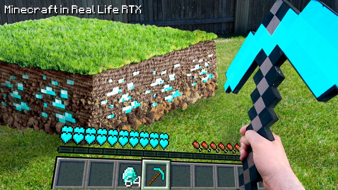 Minecraft in Real Life POV ~ HOW to FIND DIAMONDS ? Realistic Minecraft ...