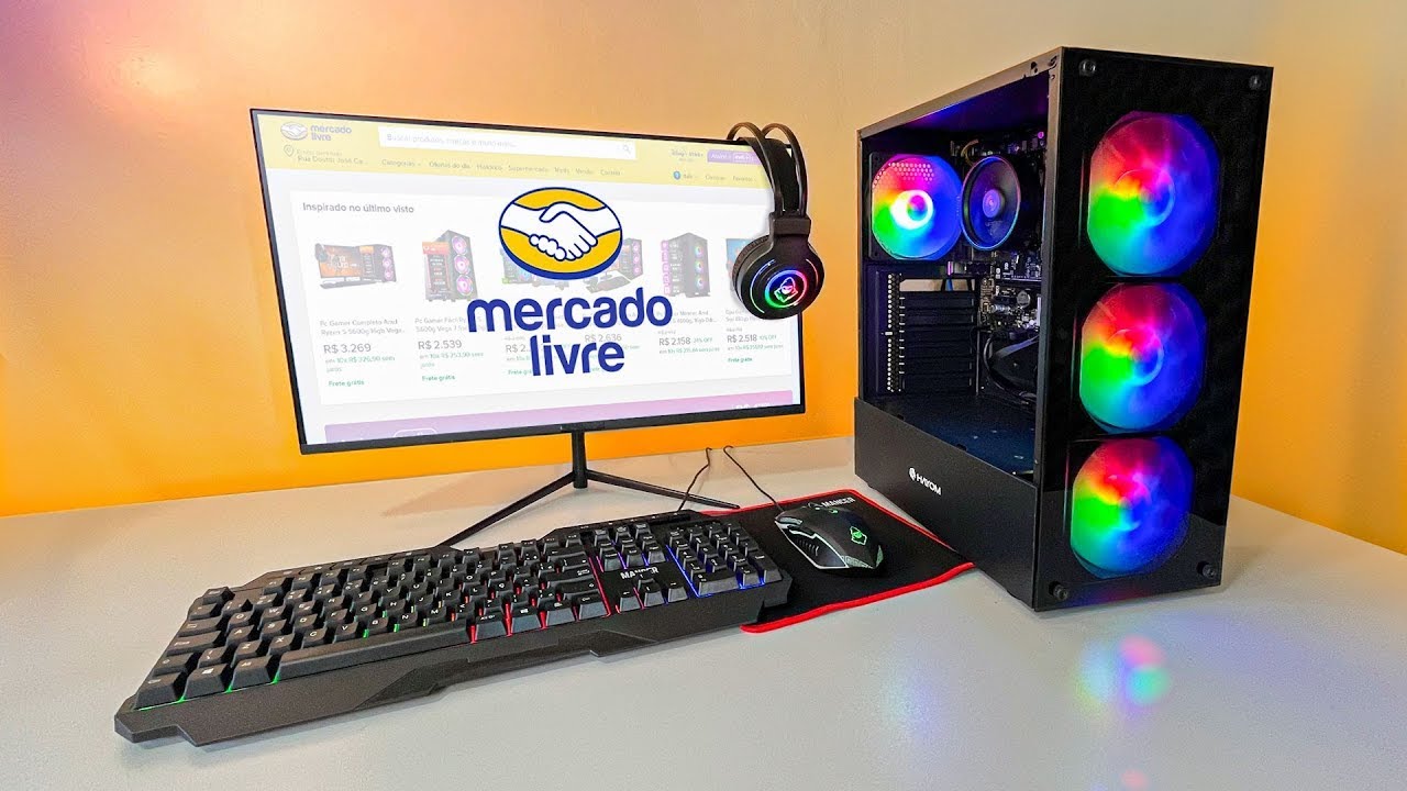 PC GAMER COMPLETO MAIS BARATO DO MERCADO LIVRE + TESTES EM JOGOS - YouTube