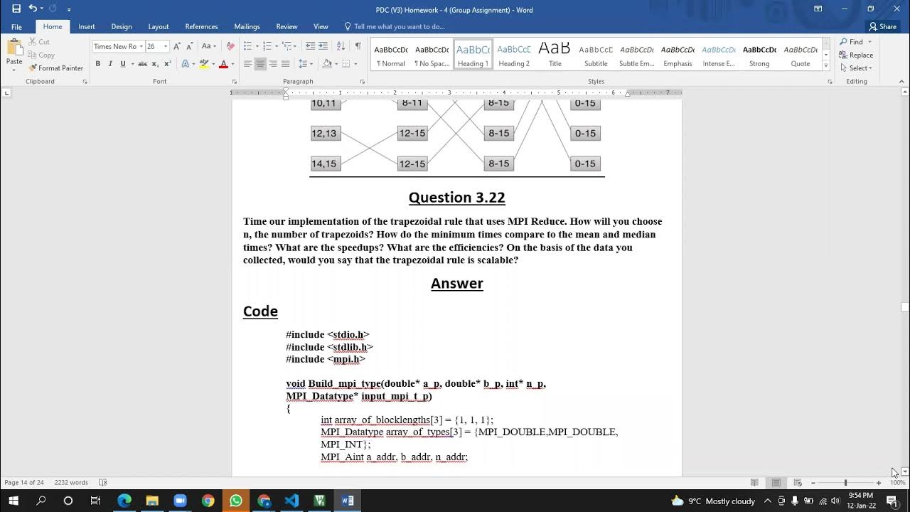 PDC V3 Homework 4 (Distributed Memory Programming with MPI) Group ...