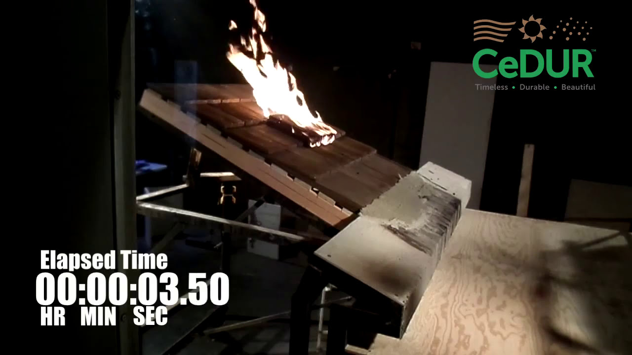 Class A Fire Rating Burning Brand Fire Resistance Test - YouTube