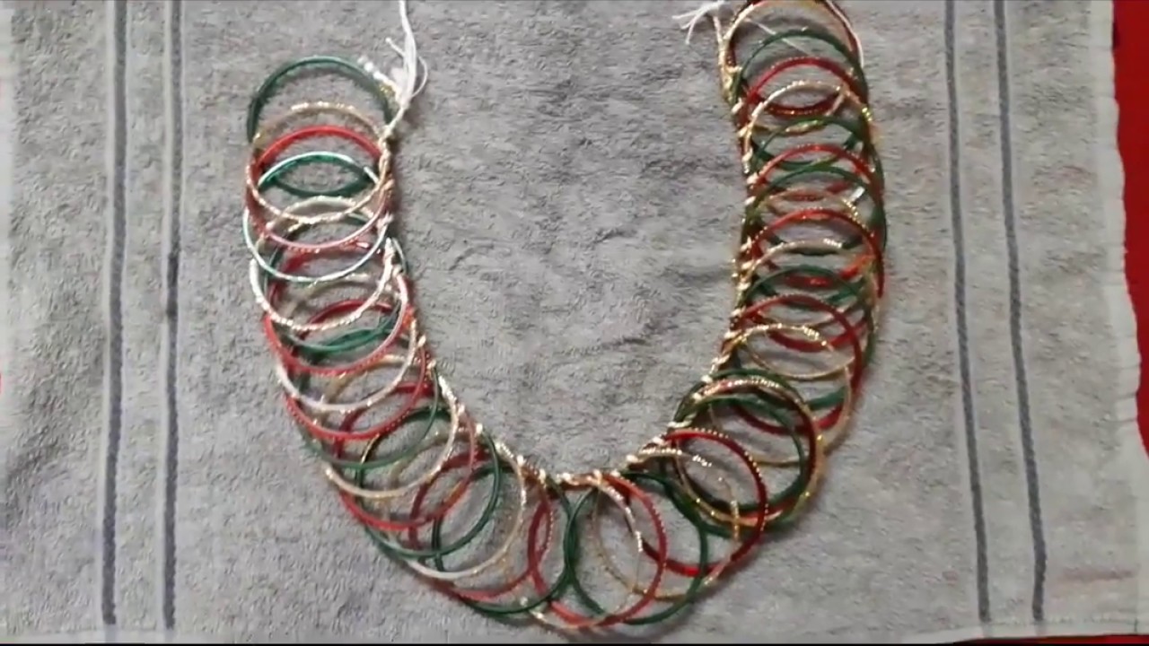 Bangle Garland For Nava Durga Devi, How To Make Bangle Garland For ...