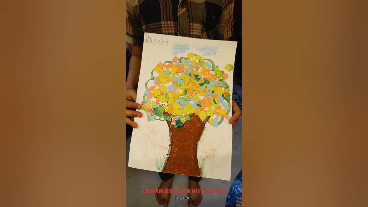 Paper cutting tree 🌳🌲for kids|easy to made|How to make tree with papers ...