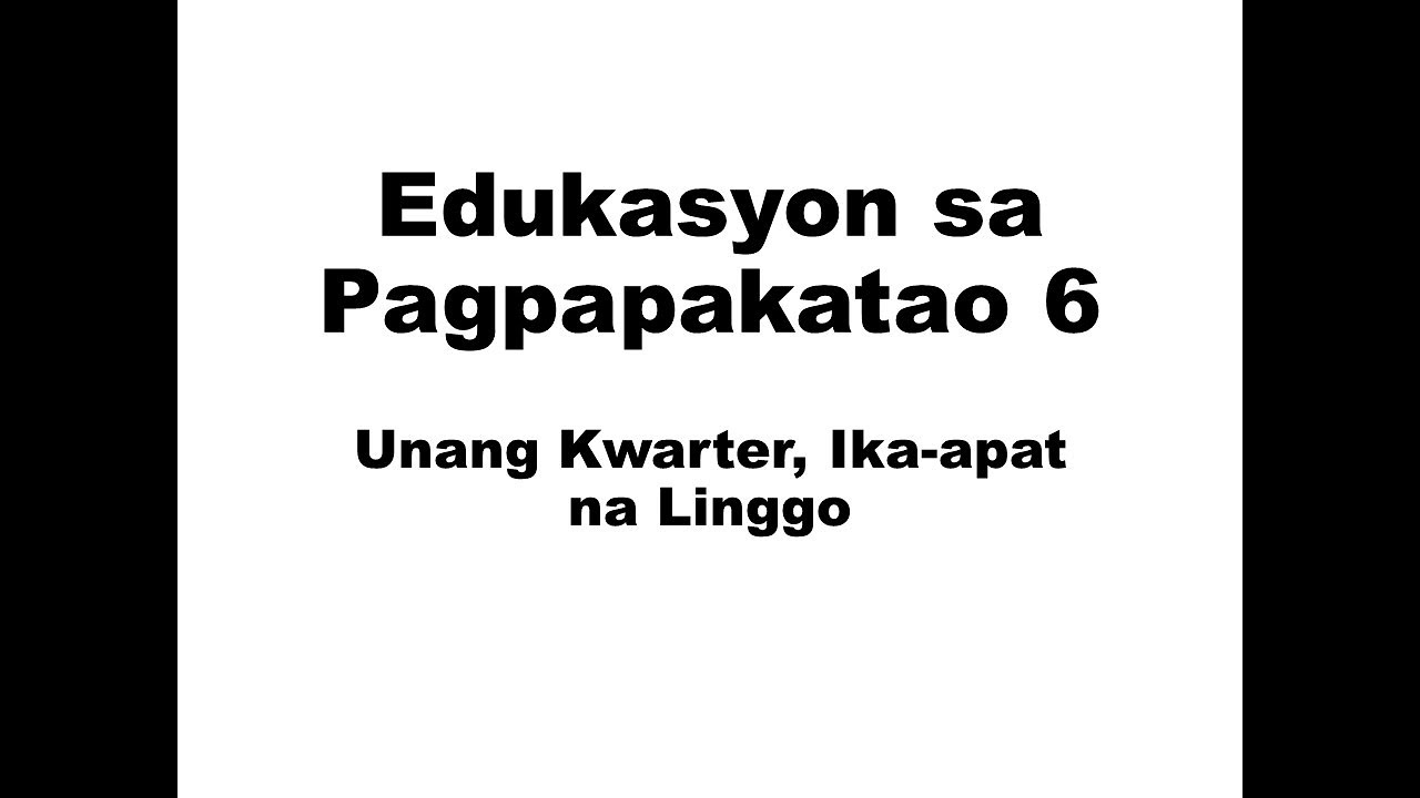 ESP 6 QUARTER 1 WEEK 4 - YouTube