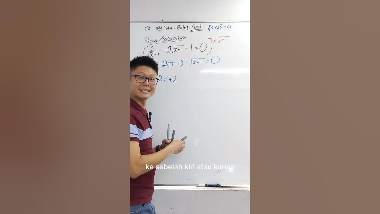FORM 4 | Add Math | BAB 4: SURD (SPM | KBAT | HOTS) - YouTube