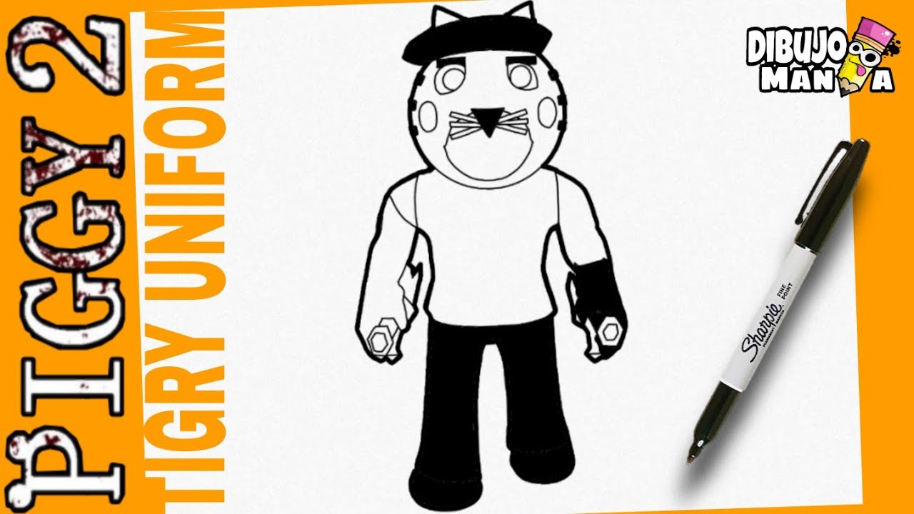 COMO DIBUJAR A TIGRY UNIFORM DE PIGGY BOOK 2 PASO A PASO | how to draw ...