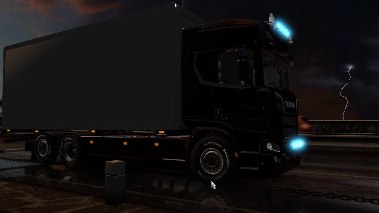 Ets2 1.28 Scania S520 Boxvan + Dolly-Van - YouTube