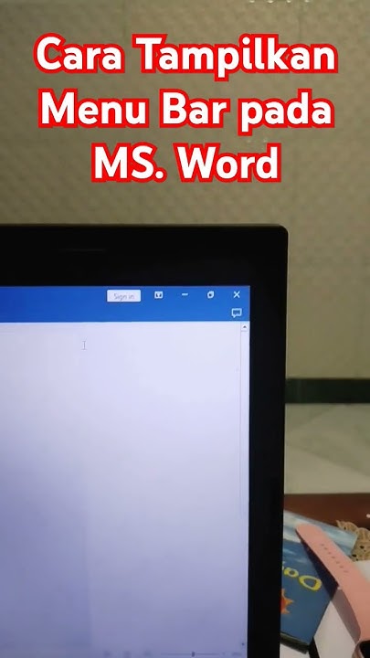 Cara Tampilkan Menu Bar pada MS. word - YouTube