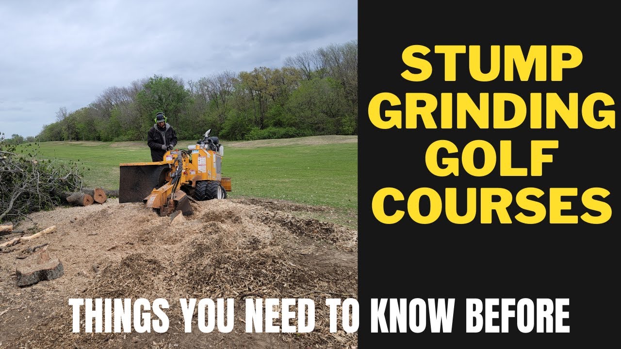 Stump Grinding Golf Courses - YouTube