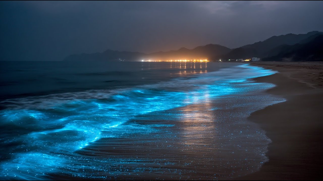 Gentle Ocean Waves to Fast Sleep - Peaceful Beach at Night for Relaxing ...