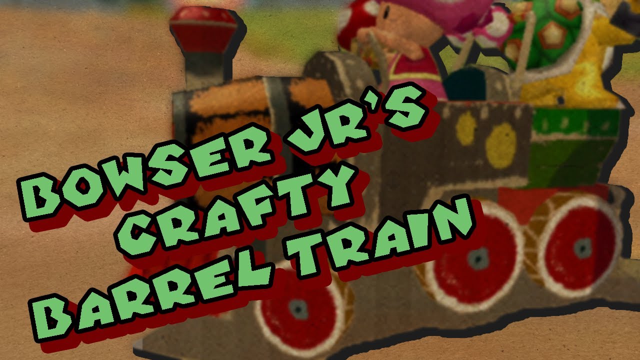 bowser jrs crafty barrel train - a kart edit for mkdd - YouTube