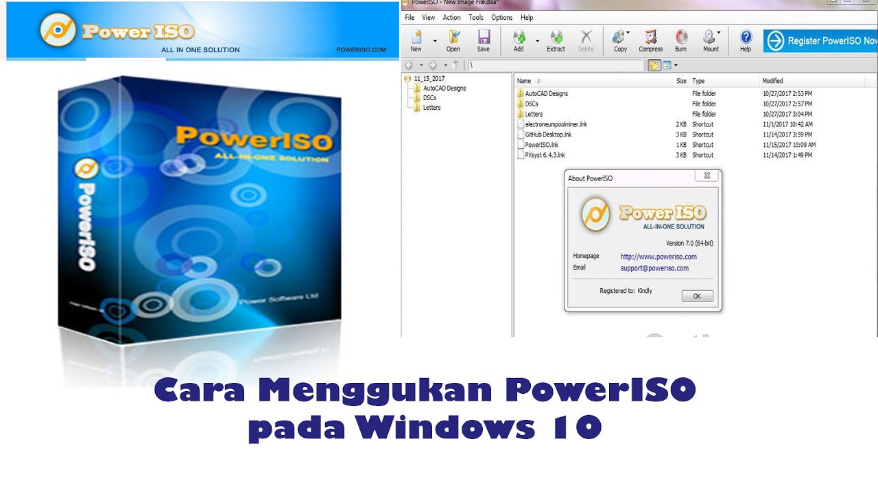Cara Mengunakan PowerISO dan Fungsi PowerISO Create, Burn, Mount, Edit ...