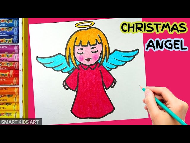 Easy Christmas Angel Drawings