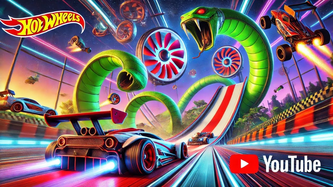 Hot Wheels Unlimited: Snakey Track, Run, Hit Turbo, Crash and Win - YouTube