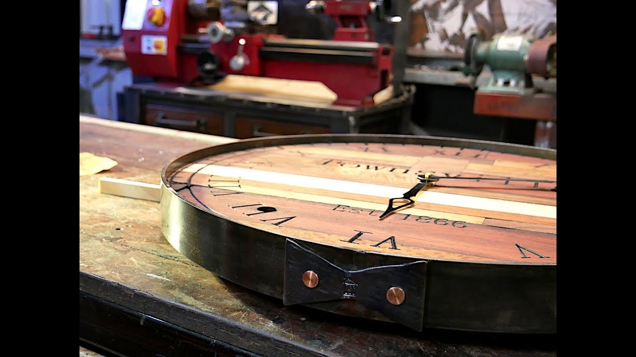 Huge Rustic Industrial Clock - Forme Industrious - YouTube