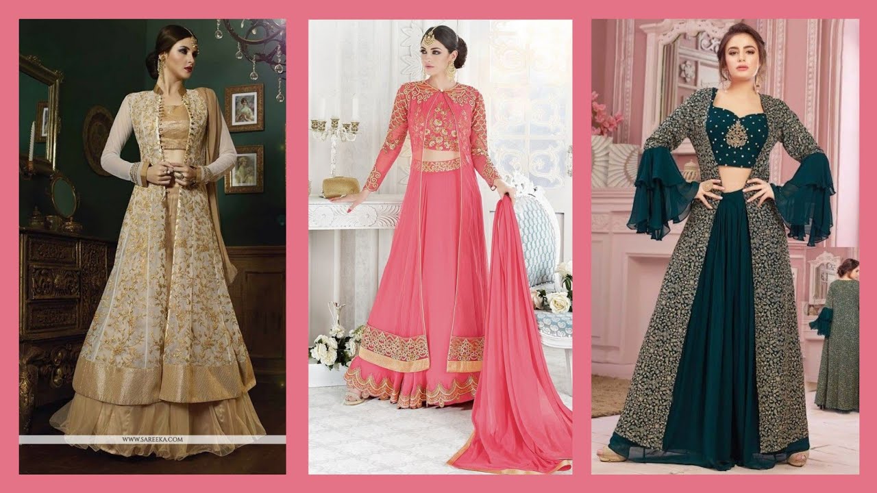 Jacket Lehenga Design for Women Ladies - YouTube