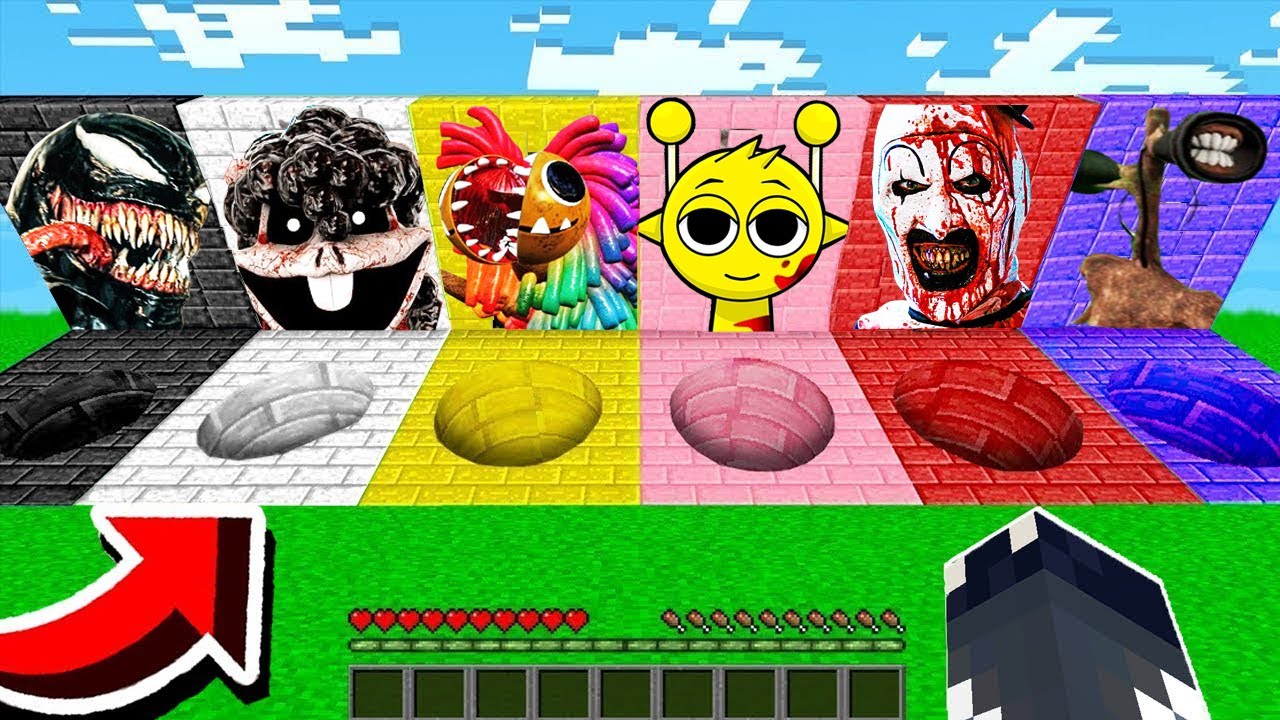 NE CHOISISSEZ PAS LE MAUVAIS TROU SUR MINECRAFT ! Baba Chops, Yarnaby ...