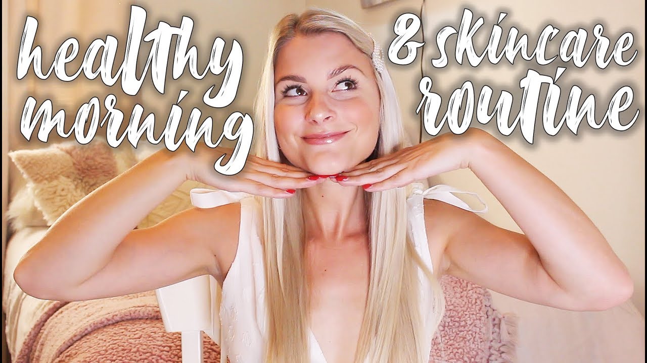 my healthy morning & skincare routine: final college days! - YouTube