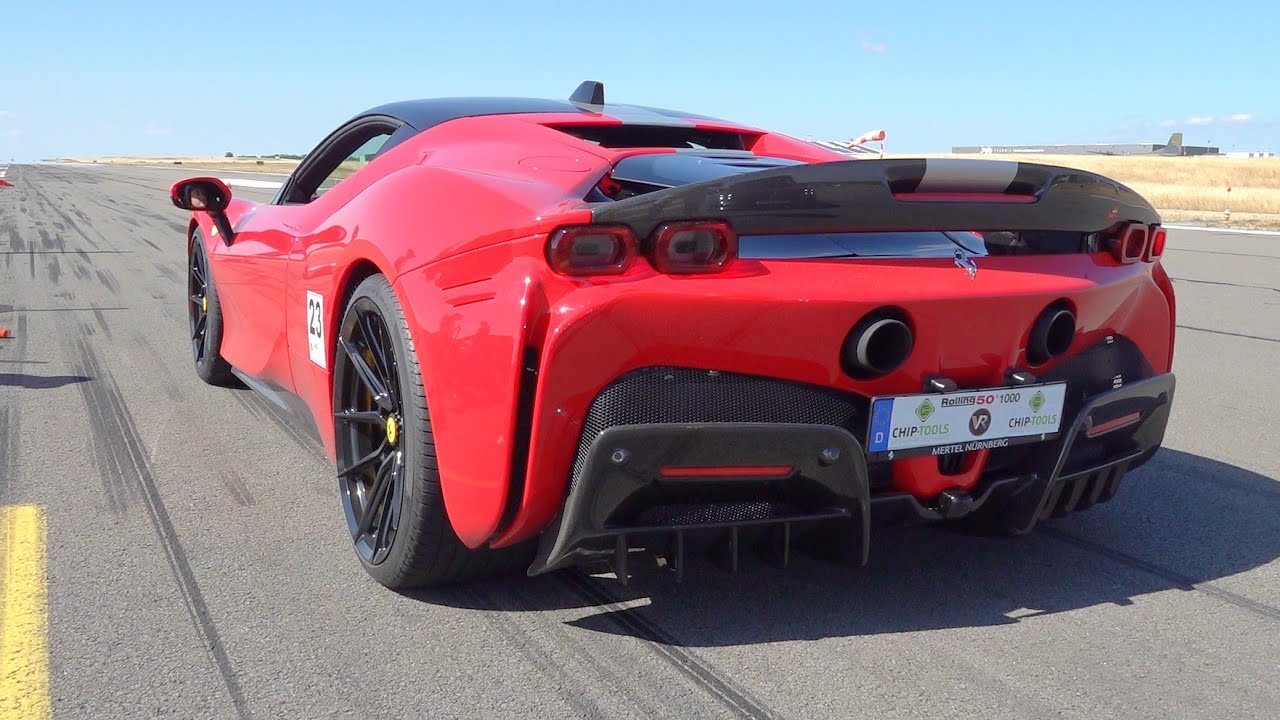 Ferrari SF90 Stradale - 300KM/H Accelerations, Revs & Drag Racing ...