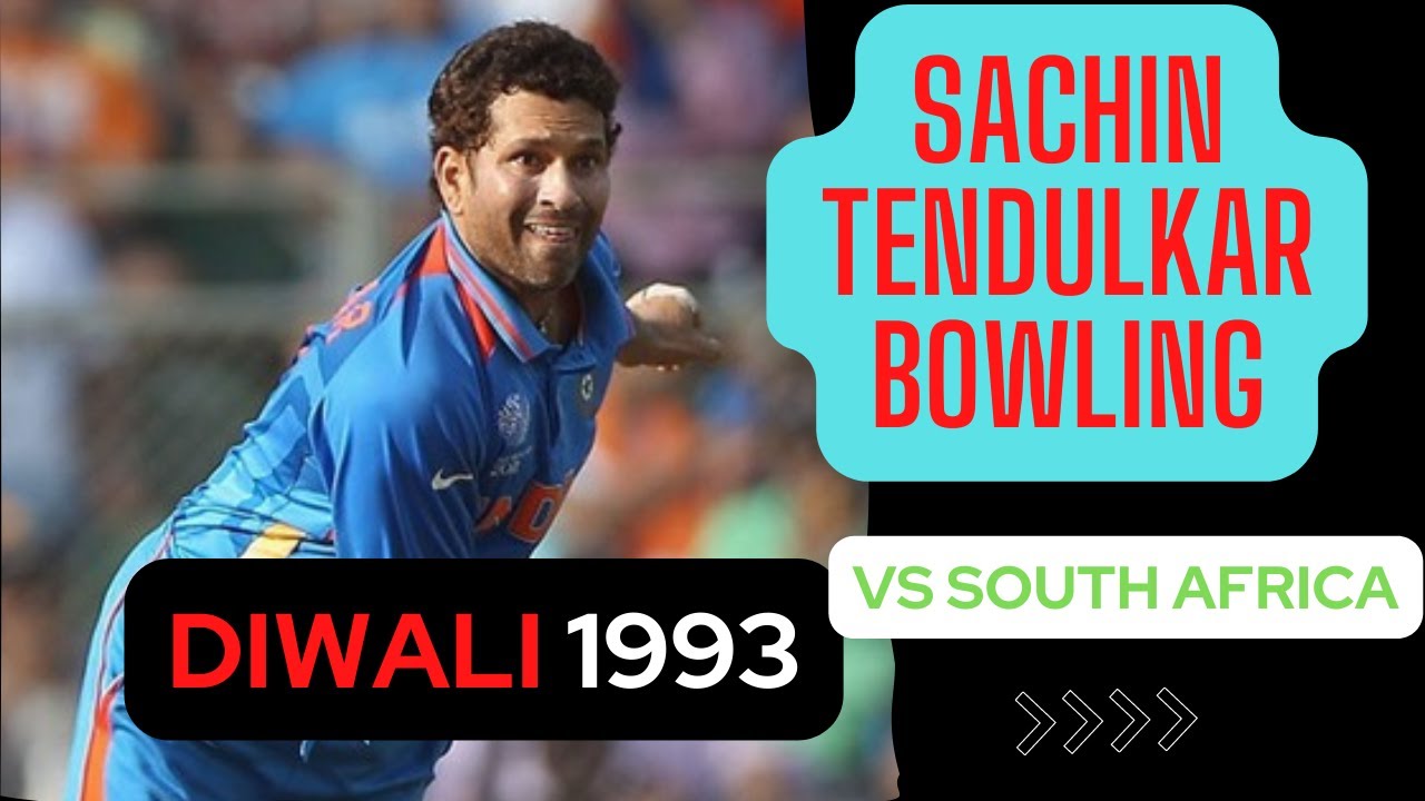 Sachin Tendulkar Bowling 1993 || India vs South Africa || Diwali 1993 ...